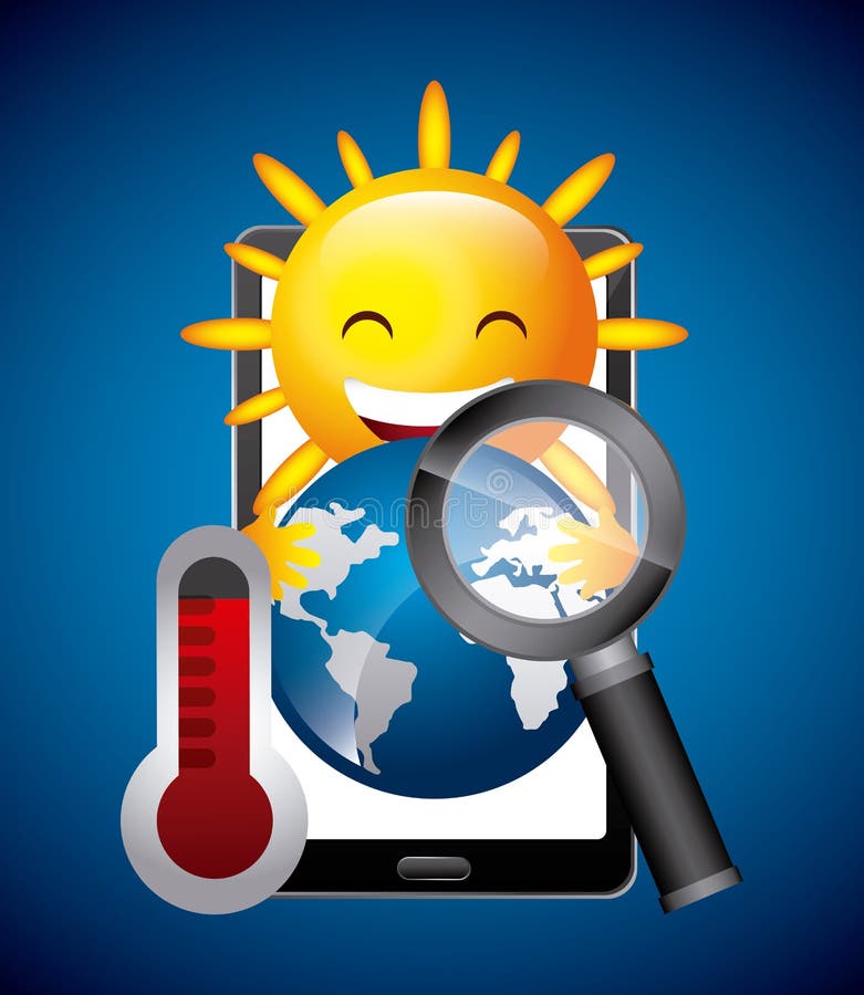 Online weather stock illustration. Illustration of symbol - 60442212