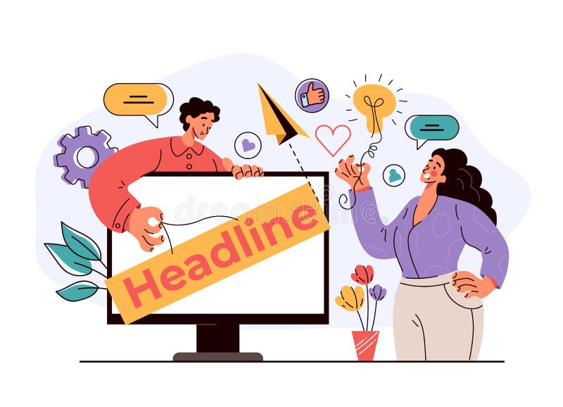 Online Web Internet Presentation Headline on Computer Monitor Screen ...