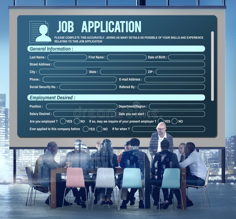Online Web Job Application Form Concept Stock Photo - Image of digital ...
