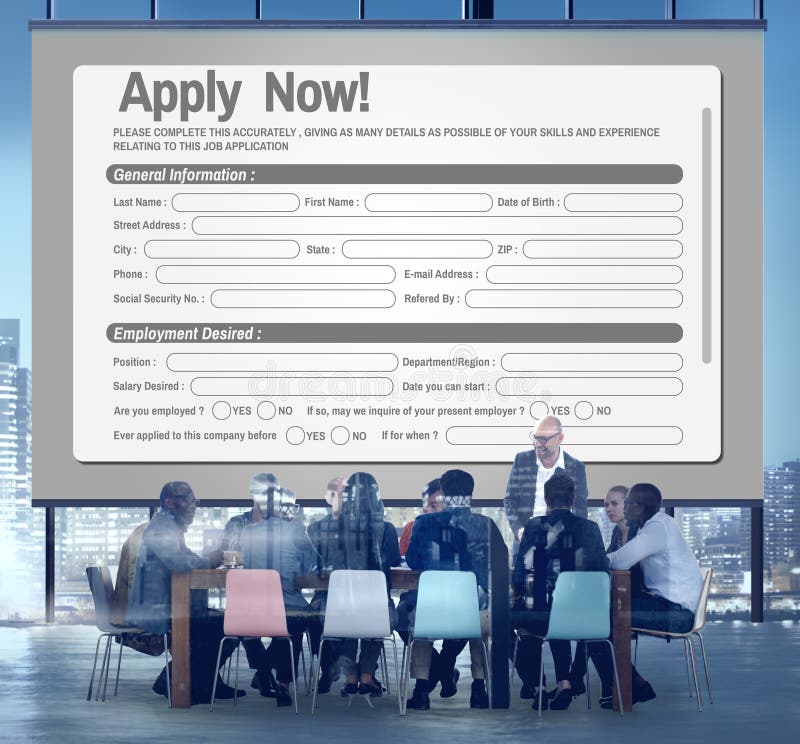 Online Web Job Application Form Concept Stock Photo - Image of ...