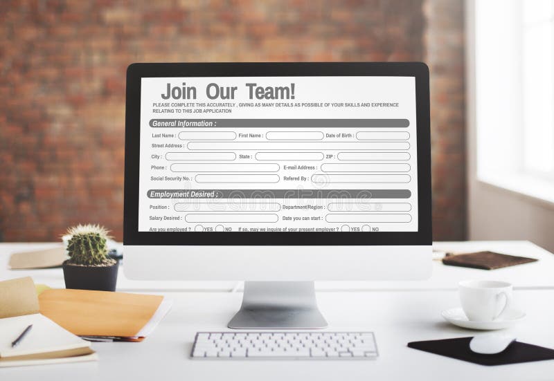 Online Web Job Application Form Concept Stock Image - Image of team ...