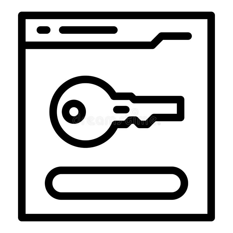 Online Web Key Icon Outline Vector. User Login Stock Vector ...