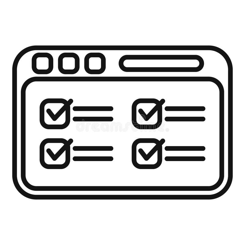 Online Web Registration Icon Outline Vector. Form Number Device Stock ...