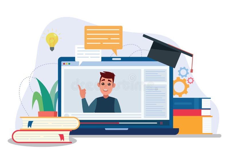 Online Webinar Illustration Vector Concept Stock Vector - Illustration ...