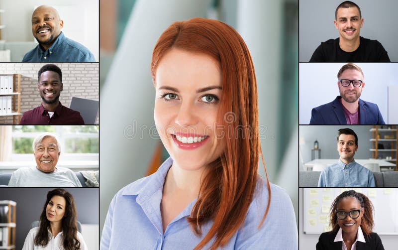 Online Webinar Video Conference Meeting Call Stock Photo - Image of ...