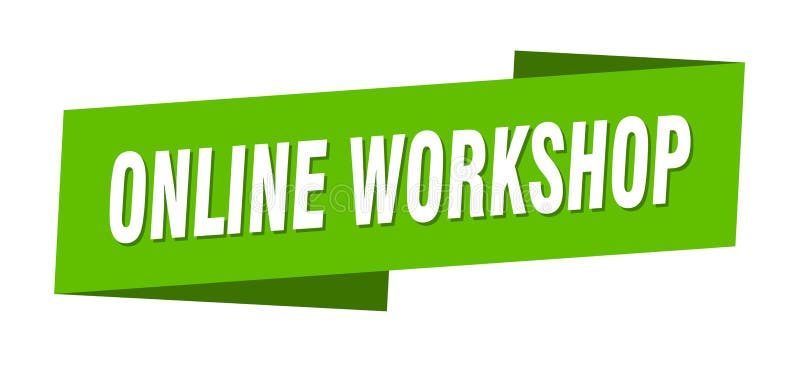Online Workshop Banner Template. Ribbon Label Sign. Sticker Stock ...