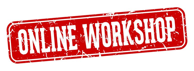 Online Workshop Rectangular Sign. Online Workshop Stamp Stock Vector ...