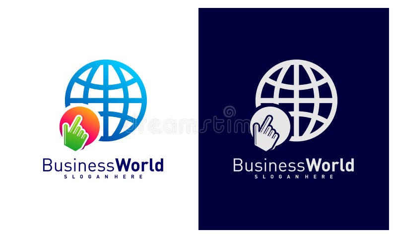Online World Logo Vector Template, Creative World Logo Design Concepts ...