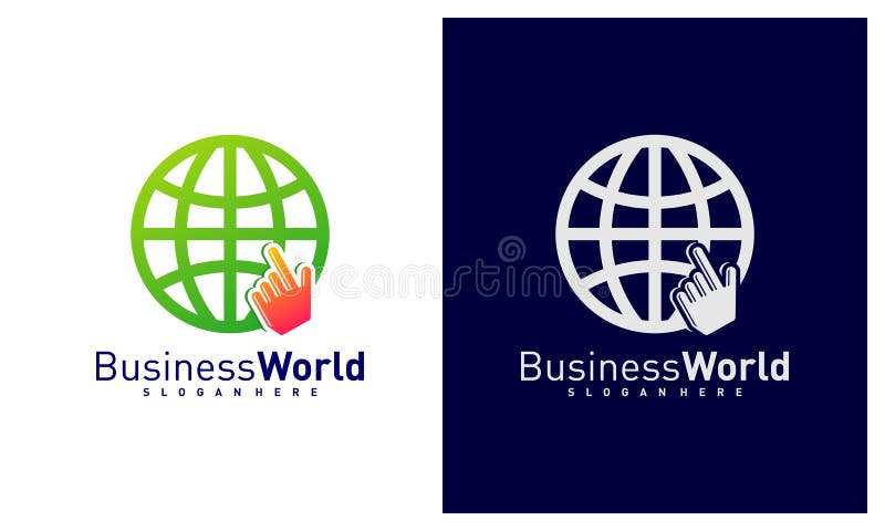 Online World Logo Vector Template, Creative World Logo Design Concepts ...