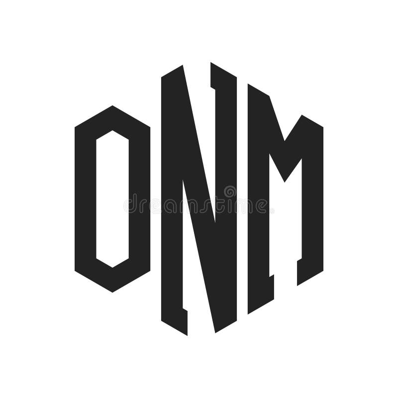 ONM Logo Design. Initial Letter ONM Monogram Logo Using Hexagon Shape ...