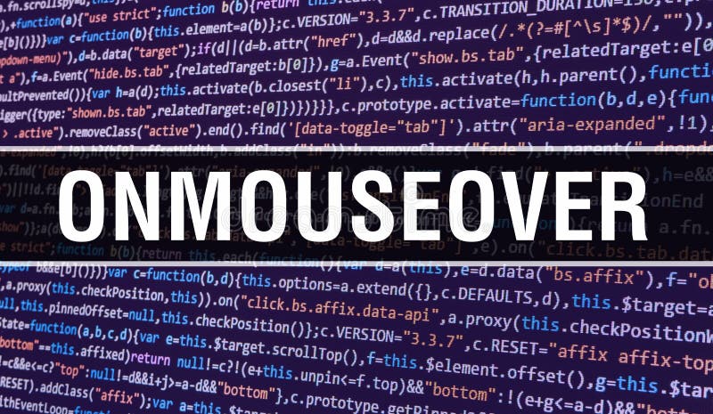 OnMouseOver Concept with Random Parts of Program Code. OnMouseOver with Programming Code ...