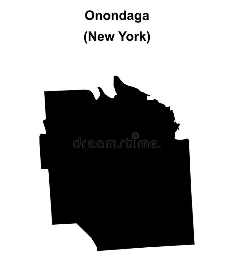 Onondaga outline map stock illustration. Illustration of template ...