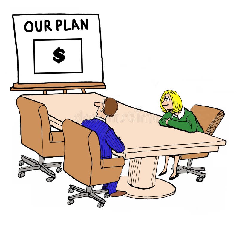 De Zitting Van De Planning In Het Bureau Stock Illustratie - Illustration of bespreking, klasse ...