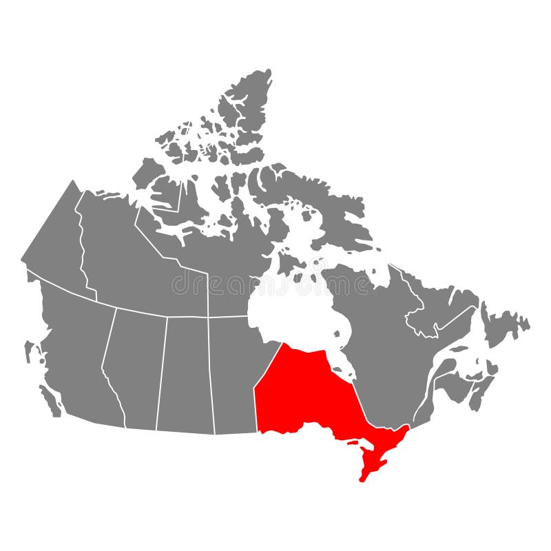 Ontario of Canada Map Shape, Travel Web Flat Concept Icon Vector ...