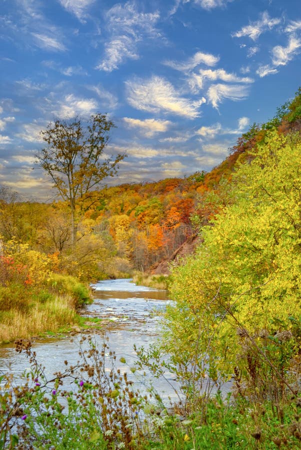 Ontario creek in fall stock photo. Image of colors, scenic - 209920868
