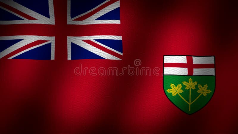 Ontario flag stock footage. Video of animated, flag, bottom - 95080632