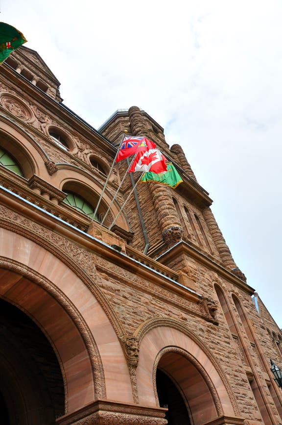 Ontario legislature stock image. Image of canada, flags - 19853539