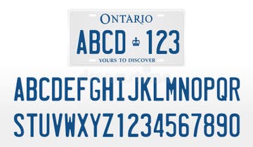 Ontario License Plate Template Stock Vector - Illustration of letters ...