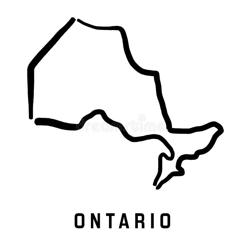 Ontario map outline stock illustration. Illustration of canadian - 97793132