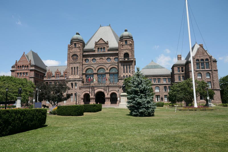 Ontario Parliament Building Stock Photo - Image of provincial, pink ...