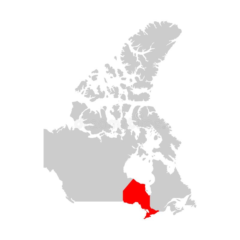 Ontario Province Highlighted on the Map of Canada Stock Vector ...