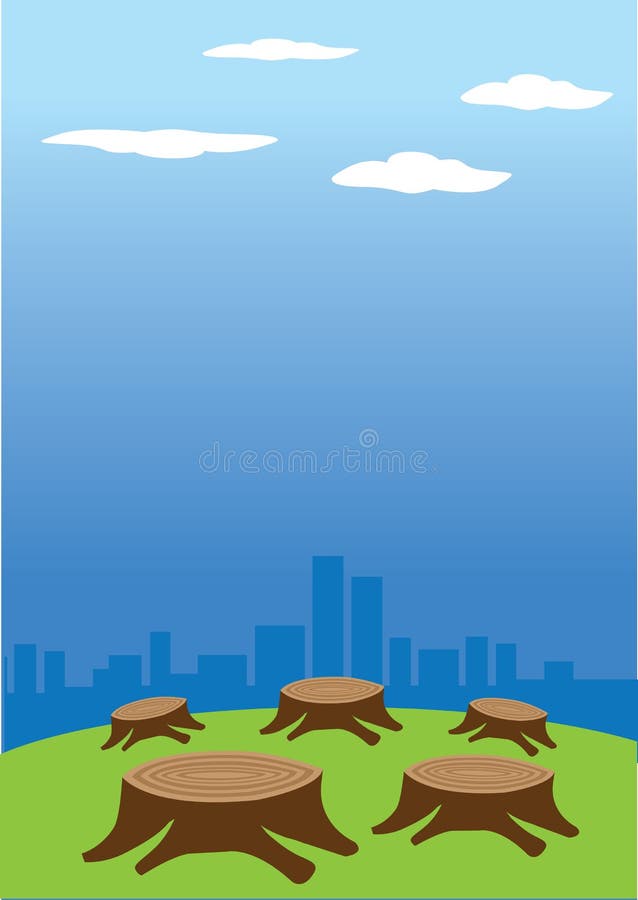 Ontbossing vector illustratie. Illustration of begrip - 27300585