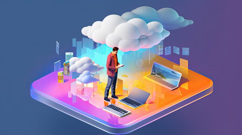 Ontology Network with a Picture of a Man Standing Behind, Generative AI ...