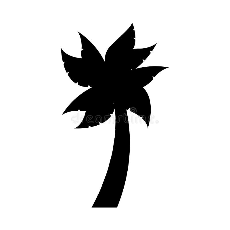 Van De Het Embleemkokospalm Van Het Palmpictogram De Vector Van Het Het ...