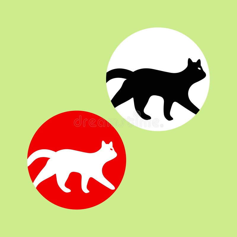 Ontwerp Van Het Kattevectorlogo Vector Illustratie - Illustration of ...