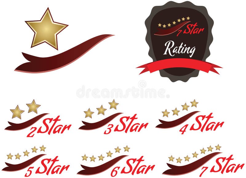 Ontwerp Van Het Zeven Ster Het Zwarte Vectorpictogram Vector ...