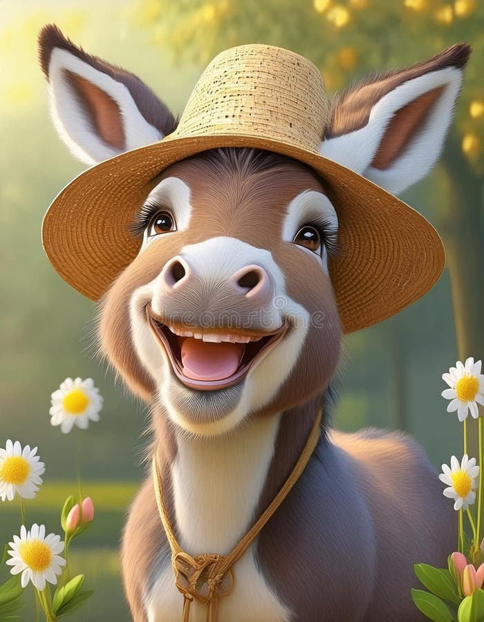 3d Funny Donkey Cartoon Eating Grass Stock Photos - Free & Royalty-Free ...