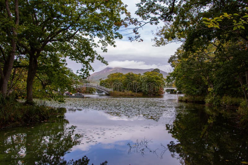 View at the Island and Pons in Onuma Park Stock Photo - Image of ...