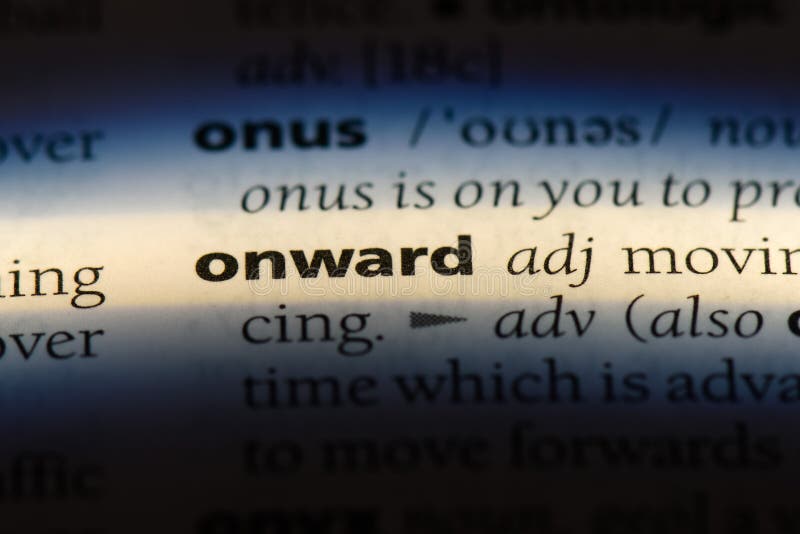 Onward stock photo. Image of book, text, closeup, english - 126546894