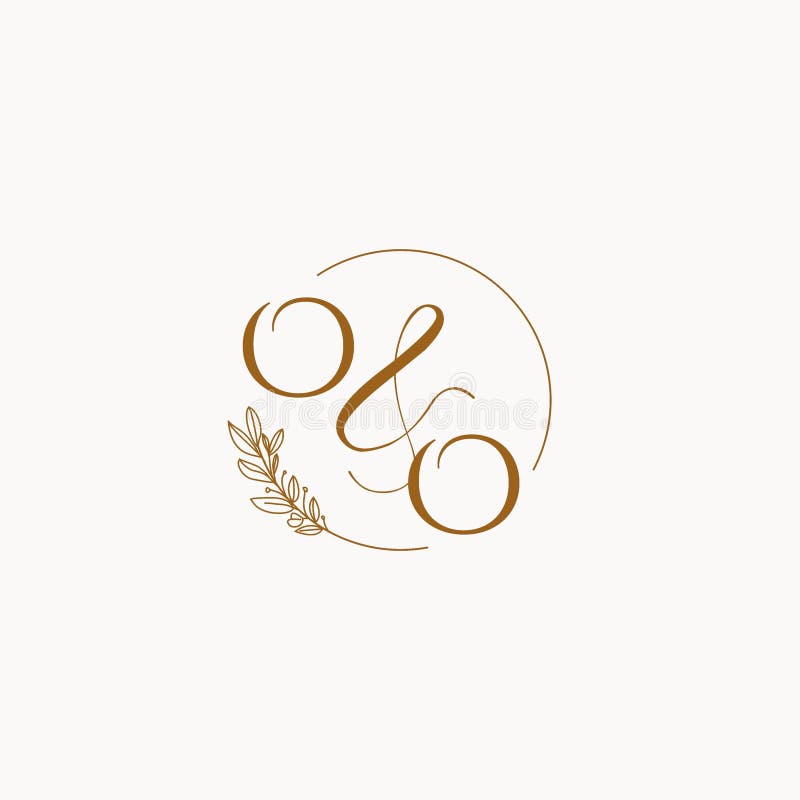 OO Initial Wedding Monogram Logo Stock Illustration - Illustration of ...
