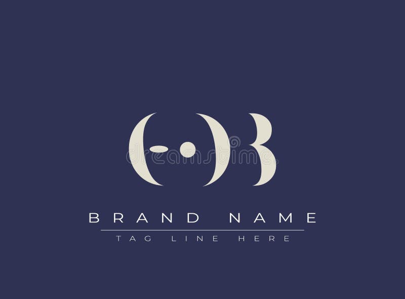 OOB Abstract Letter Logo Design Stock Vector - Illustration of design ...