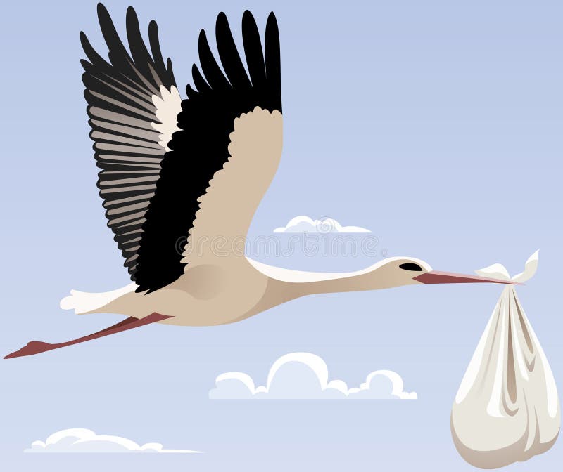 Ooievaar Logo Vector vector illustratie. Illustration of liefde - 92095410