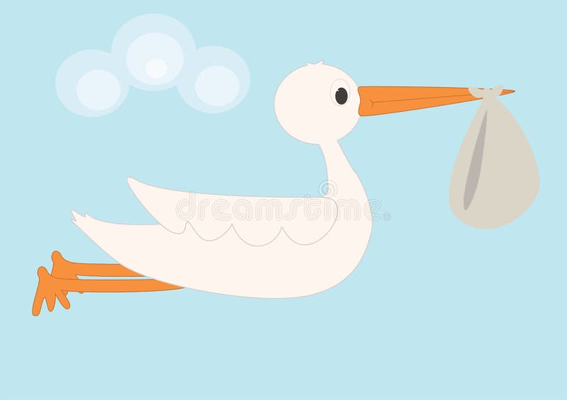 Ooievaar Die Pictogram Leveren Vector Illustratie - Illustration of ...