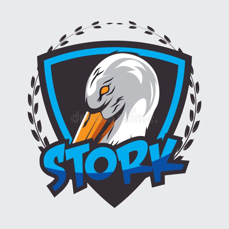 Ooievaar Logo Vector vector illustratie. Illustration of illustratie ...