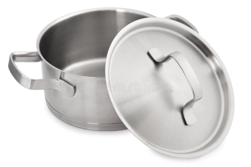Ooking Pot Isolated on White Stock Image - Image of horizontal, open ...