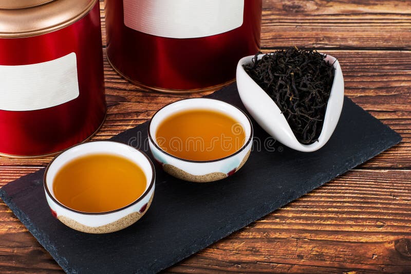 Oolong Da Hong Pao Tea Culture Stock Photo - Image of herbal, cluster ...