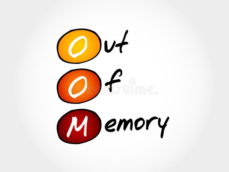 OOM Out of Memory stock illustration. Illustration of acronym - 199098937
