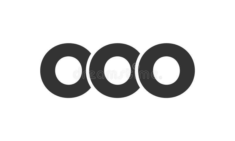 OOO Logo Design Template with Strong and Modern Bold Text. Initial ...