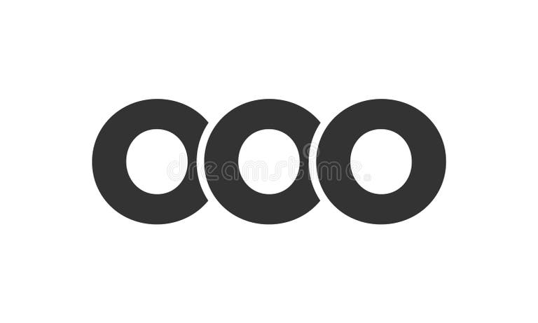 OOO Logo Design Template with Strong and Modern Bold Text. Initial ...