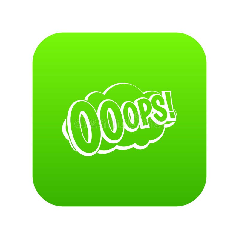 OOOPS, Comic Text Speech Bubble Icon, Flat Style Stock Vector ...