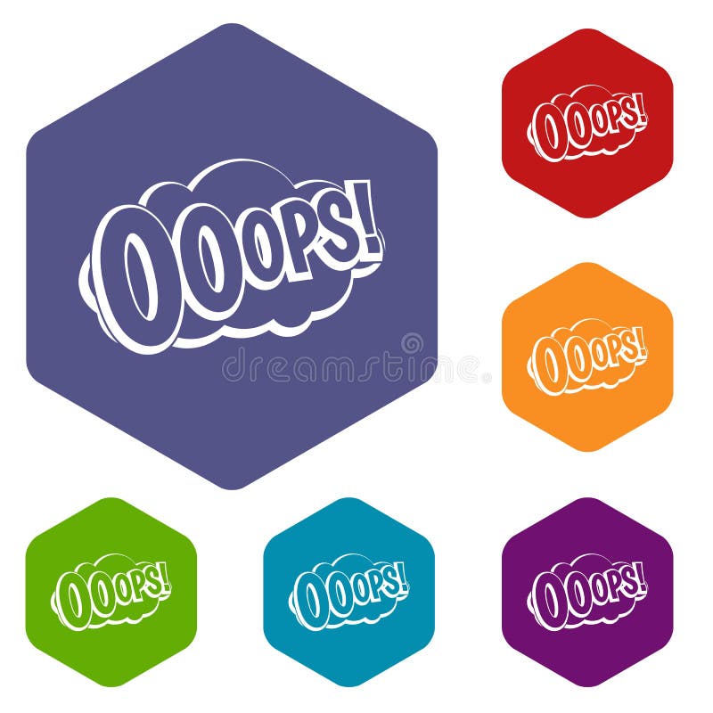 OOOPS, Comic Text Speech Bubble Icon, Flat Style Stock Vector ...
