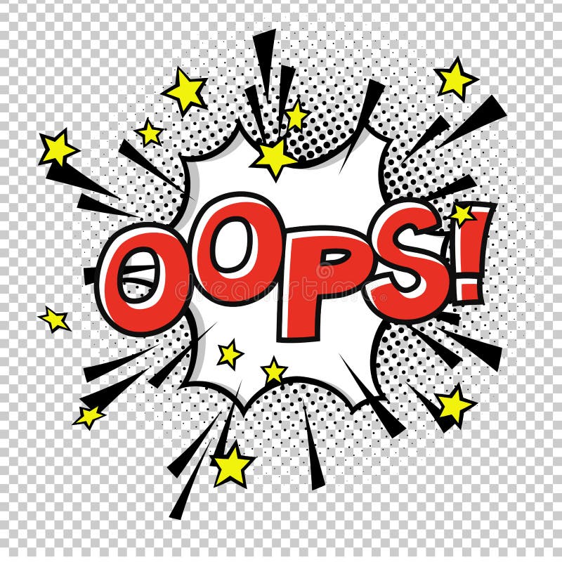 OOOPS, Comic Text Speech Bubble Icon, Flat Style Stock Vector ...