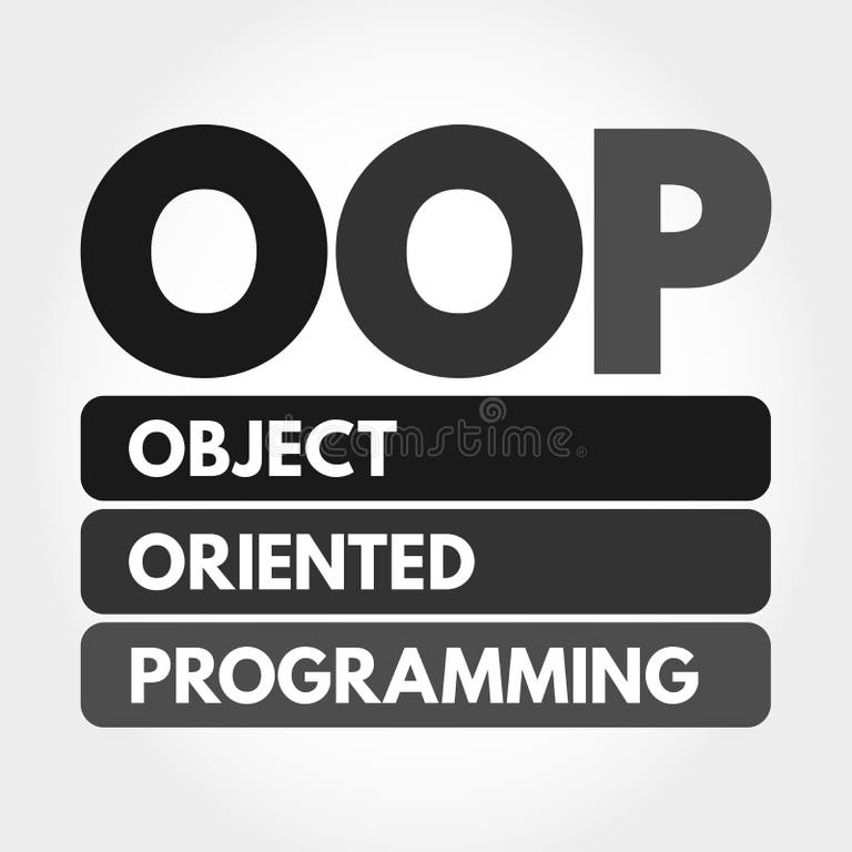 OOP - Object Oriented Programming Acronym Stock Illustration ...