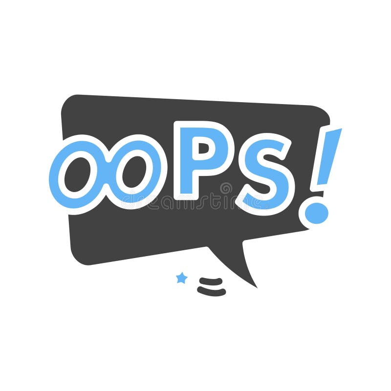 Oops Bubble Icon Image. stock vector. Illustration of chatting - 290214609