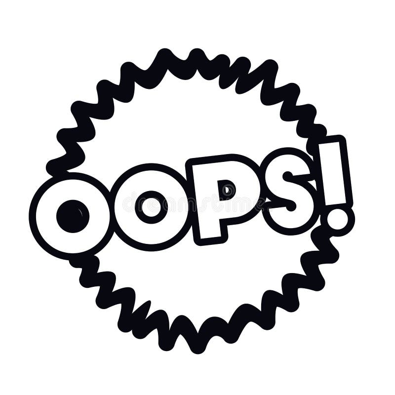 Oops Comic Words in Speech Bubble Isolated Icon Stock Vector ...