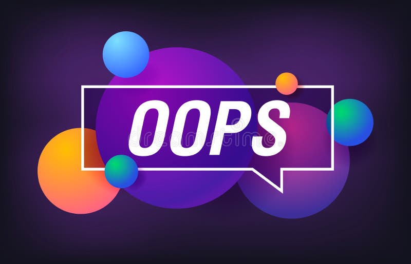 Oops! Red Banner Abstract Background Stock Illustration - Illustration ...